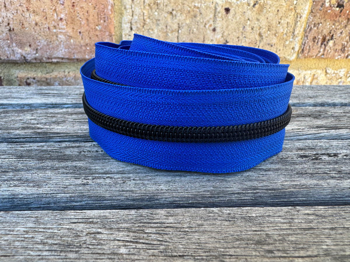 Black on Electric Blue - Number 5 Zipper Tape – Online Bag Supplies
