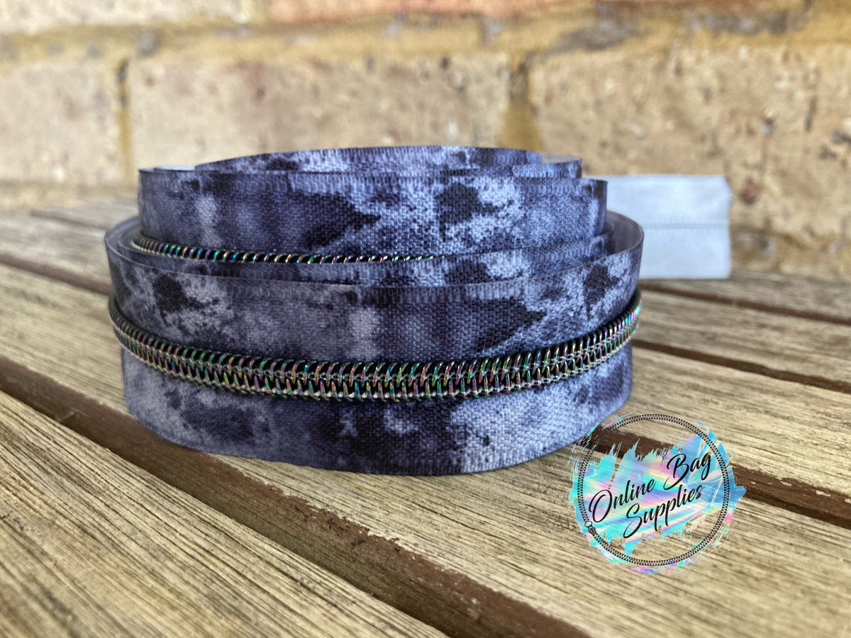Iridescent on Grunge Zipper Tape - Exclusive Design – Online Bag Supplies